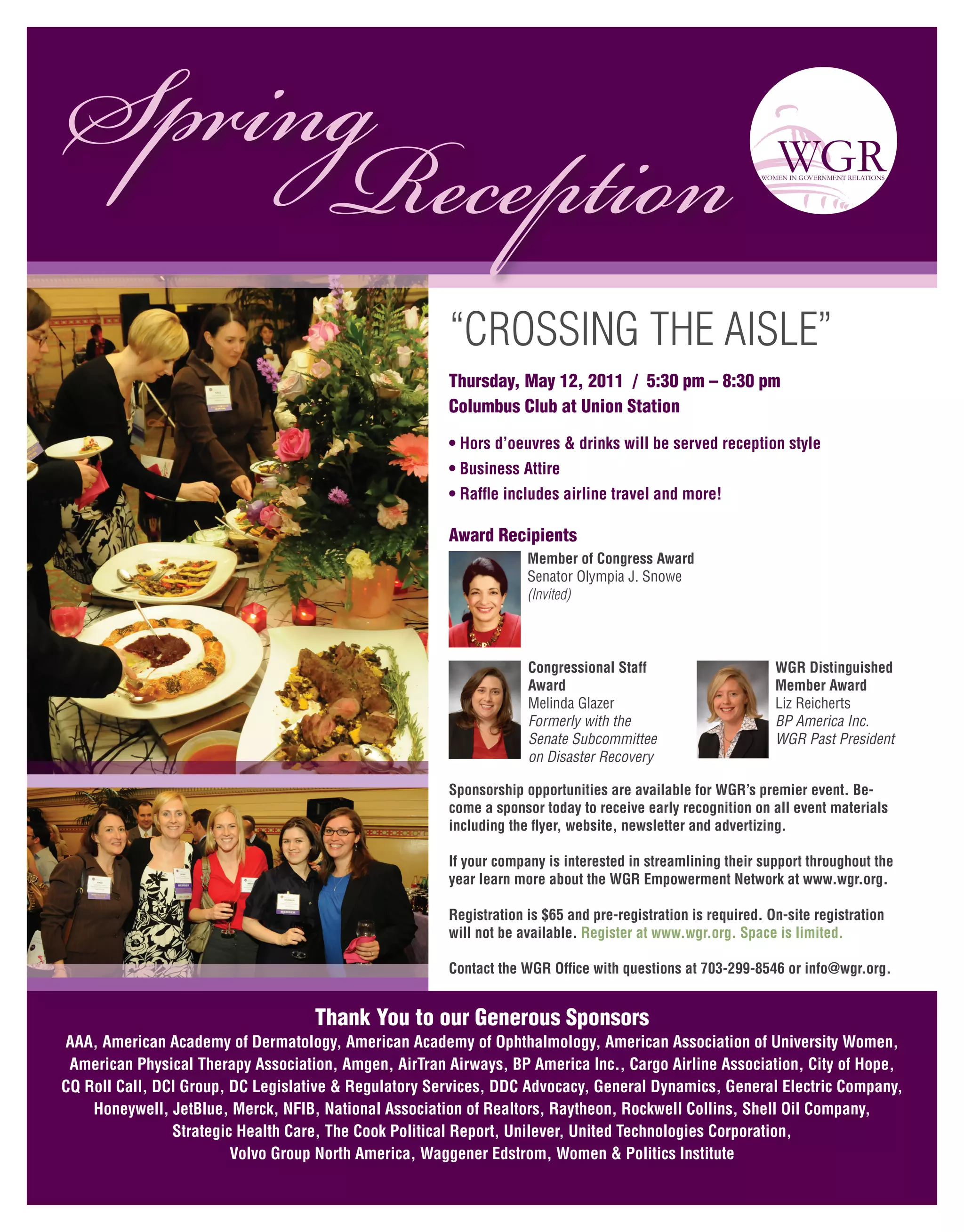 WGR Spring Reception Flyer 2011 | PDF