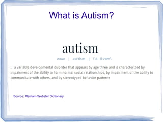 Autism in Education: A Resource for the Student Mentor | PPT