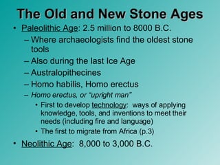 World History Chapter 1, Sections 1-2 | PPT