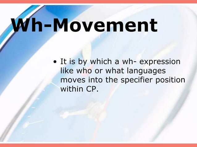 Wh Movement | PPTX