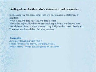 Wh question in english and arabic language | PPTX