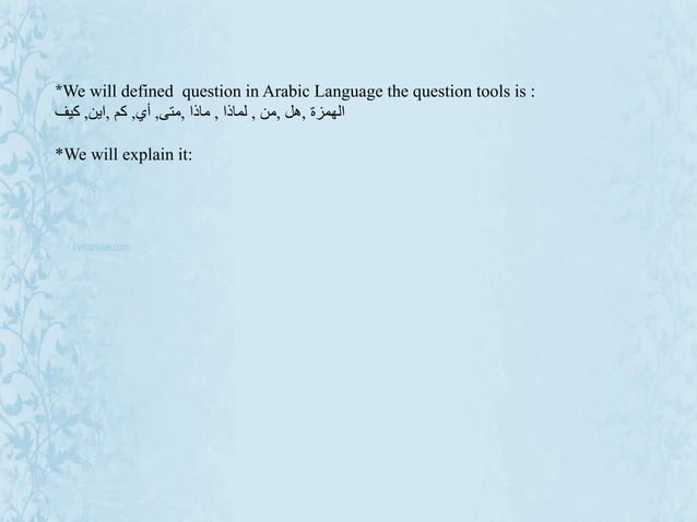 Wh question in english and arabic language | PPTX | Islam | Religion ...