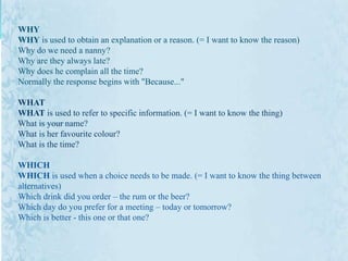 Wh question in english and arabic language | PPTX