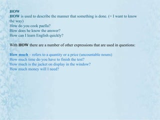 Wh question in english and arabic language | PPTX