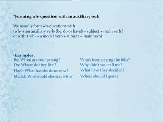 Wh question in english and arabic language | PPTX