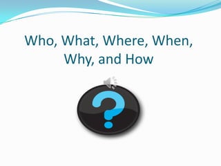 Wh questions | PPTX