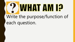 Wh questions lesson ppt for Grade 7 | PPTX