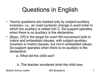 Wh questions by ami | PPT