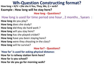 Wh question words | PPTX