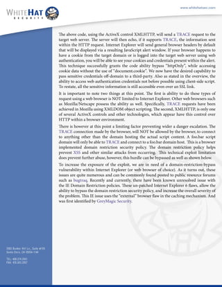 XST - Cross Site Tracing | PDF