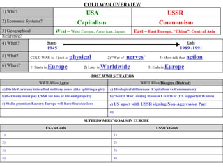 Cold War Overview | PPT