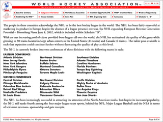 2006 World Hockey Association Plan | PDF