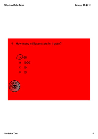 Whack a-mole review | PDF