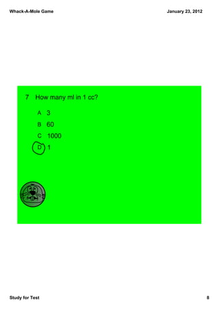 Whack a-mole review | PDF