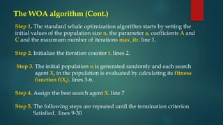 Whale optimizatio algorithm | PPTX