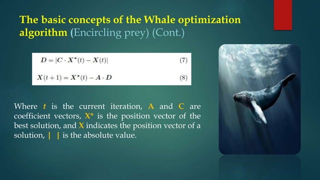 Whale optimizatio algorithm | PPTX | Science