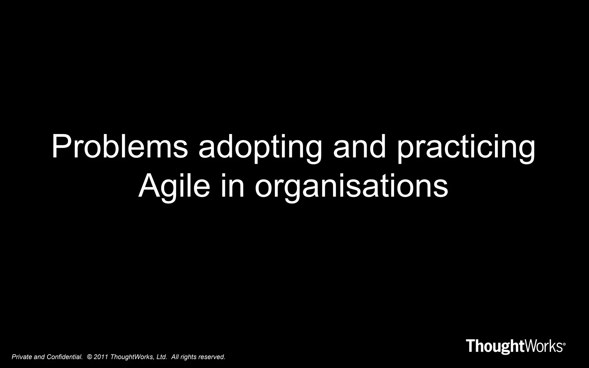 I Don't Do Agile. I Am Agile | PPT