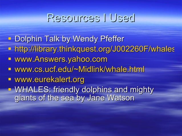 Whales and dolphins | PPT