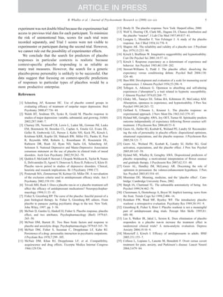 Whalley2008 consistency of the placebo effect | PDF