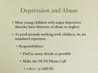 Depression In Children: Behavioral Manifestations and Intervention | PPT