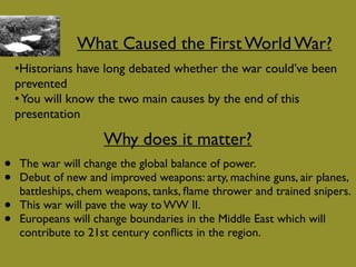 Causes of World War I--annotated version | PPT