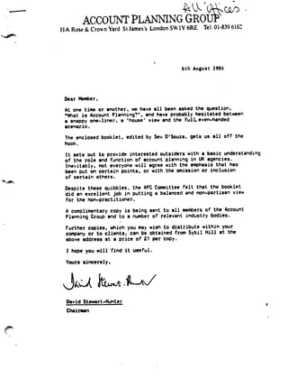 What is account planning apg | PDF