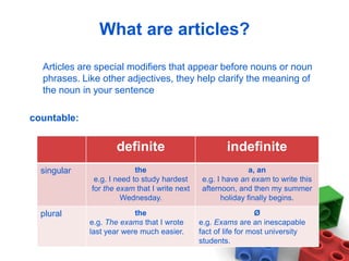 What are articles? | PPT