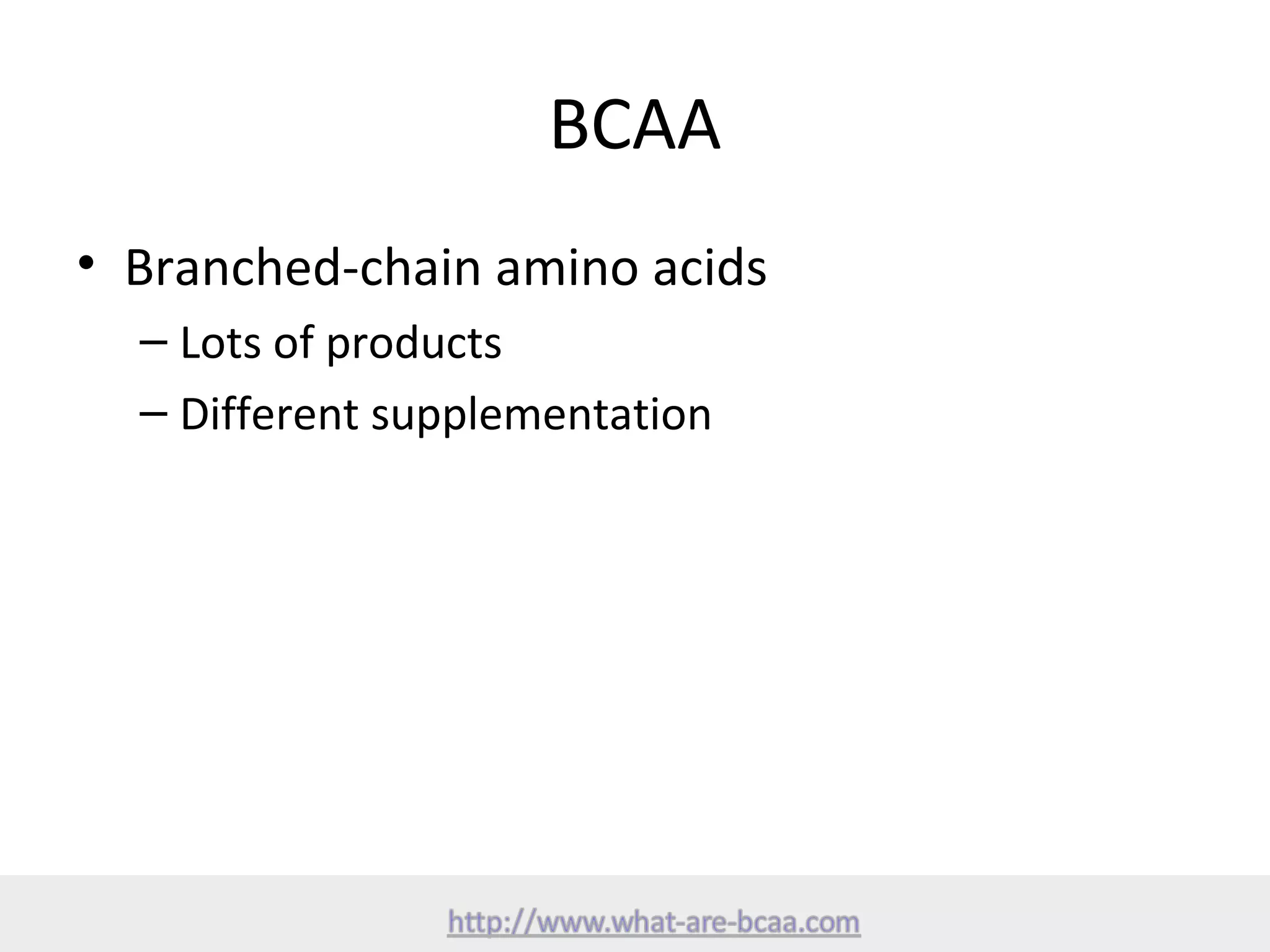 What are BCAA | PPT