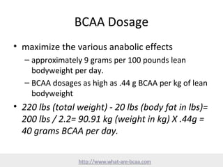 What are BCAA | PPT