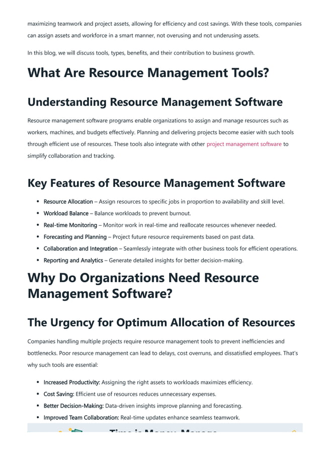 Resource Management Tools: Optimize Your Team & Projects | PDF