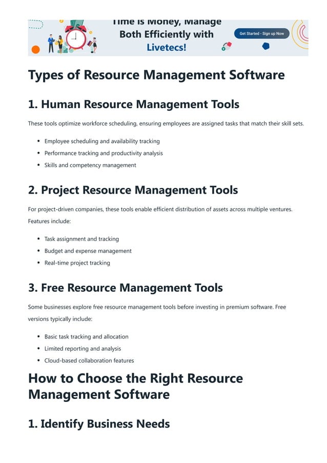 Resource Management Tools: Optimize Your Team & Projects | PDF