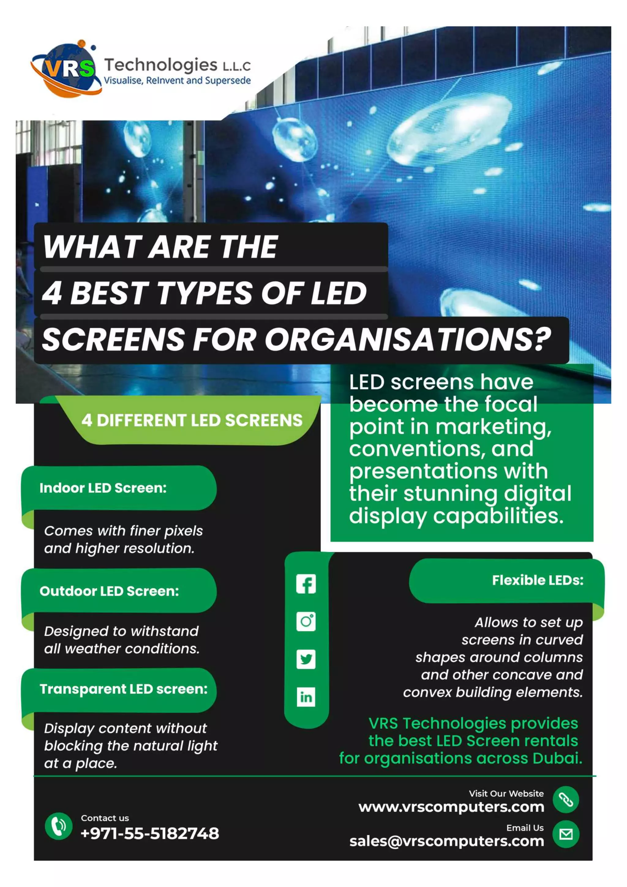 What are the 4 Best Types of LED Screens for Organisations? | PDF