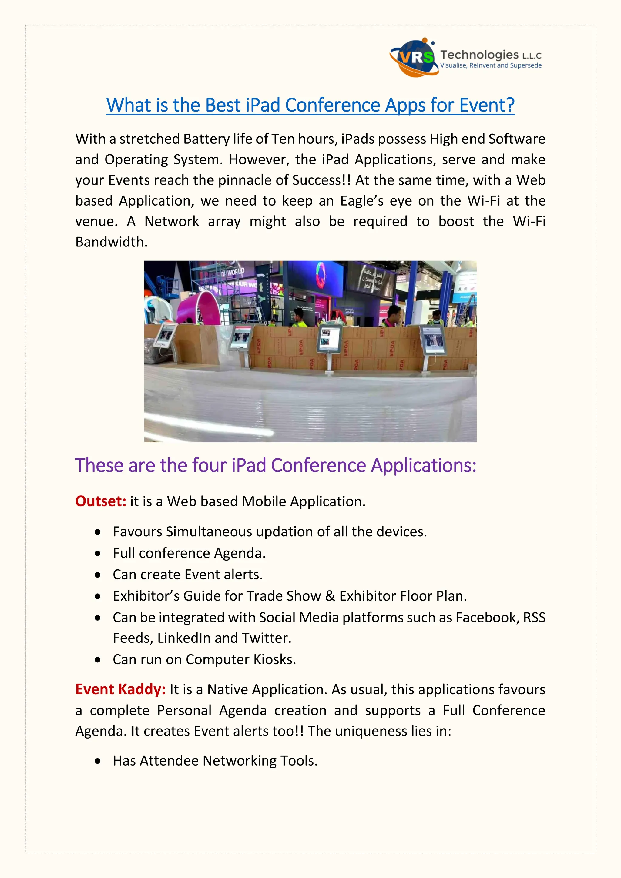 What are the Best iPad Conference Apps for Event? | PDF