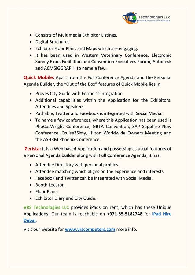 What are the Best iPad Conference Apps for Event? | PDF