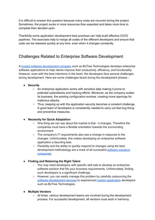 What are the Best Practices for Enterprise Software Applications? | PDF