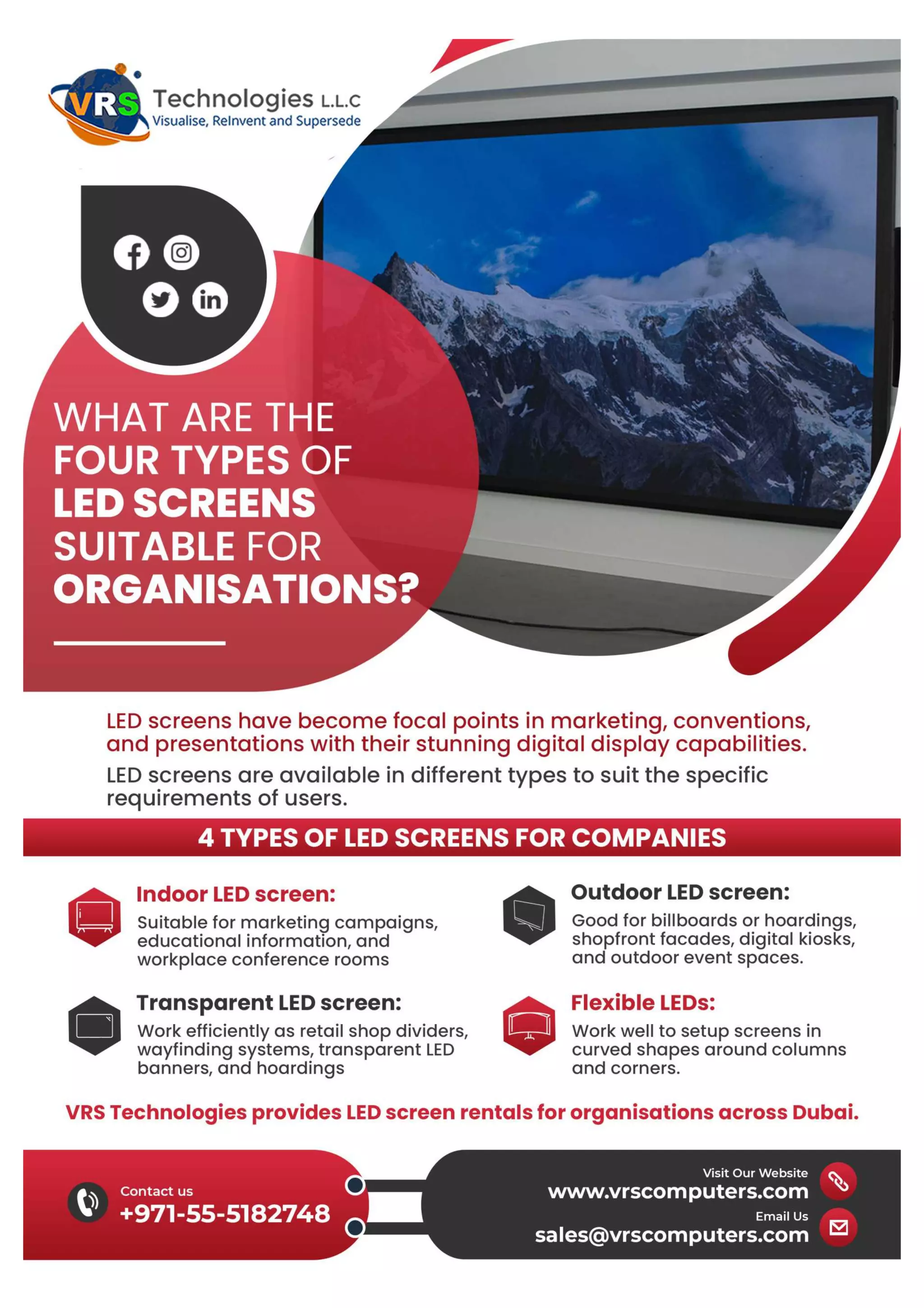 What are the Four Types of LED Screens Suitable for Organisations? | PDF