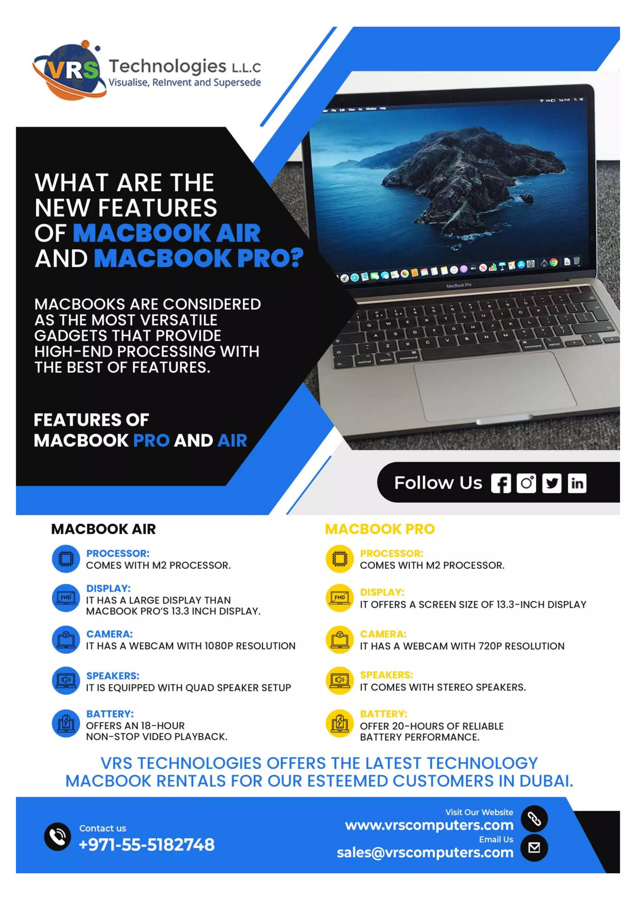 What are the New Features of MacBook Air and MacBook Pro? | PDF