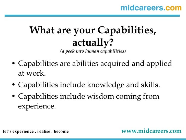Capabilities Vs Abilities