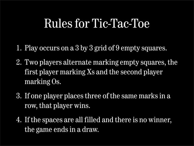 Tic Tac Toe Instructions Pdf