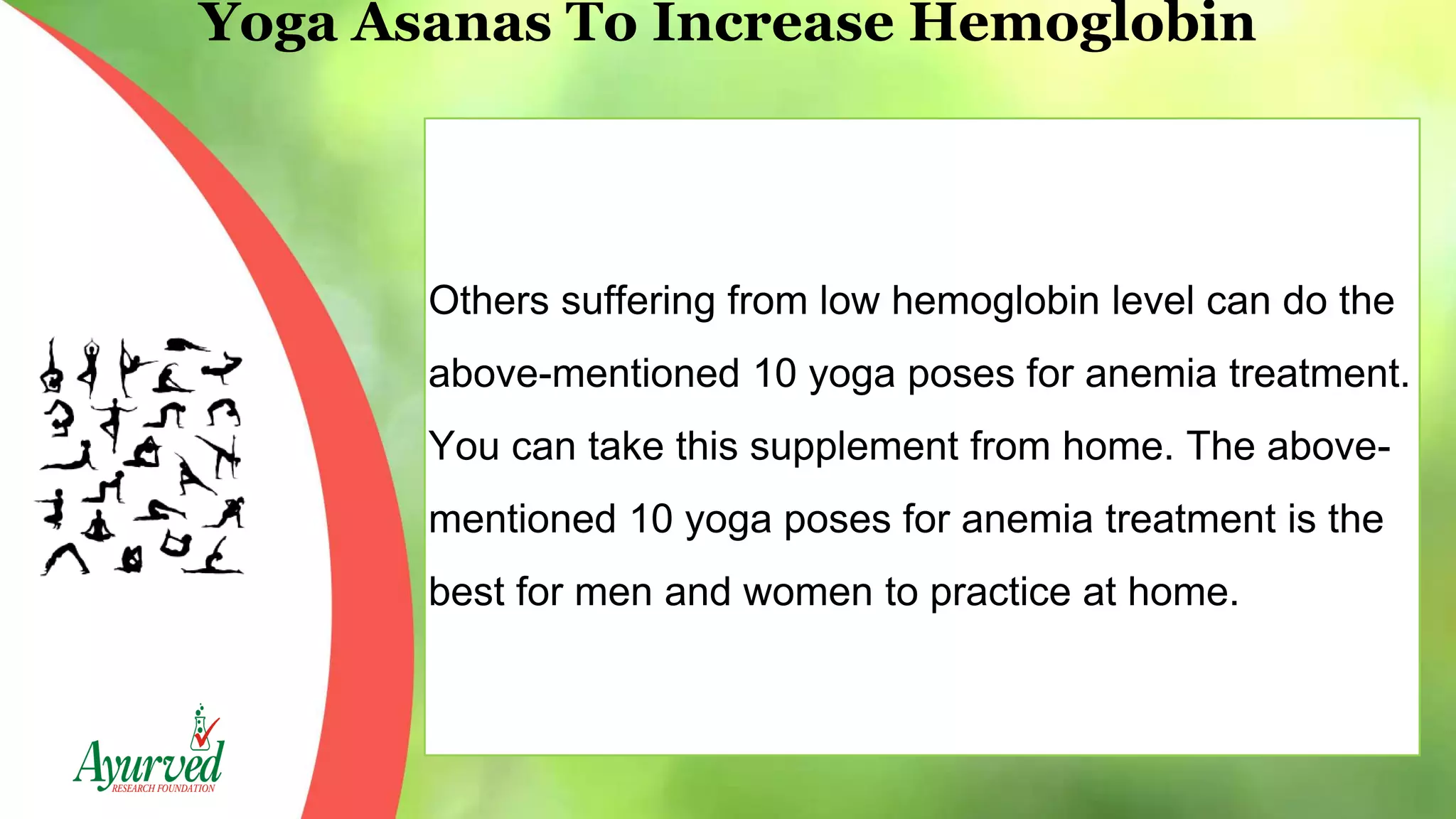 What Causes Anemia, Yoga Poses to Increase Low Hemoglobin, Treatment? | PDF