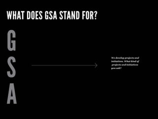 What Does GSA Stand For? | PDF