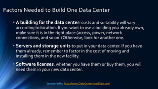 What Does It Cost to Build a Data Center? (SlideShare) | PPTX ...