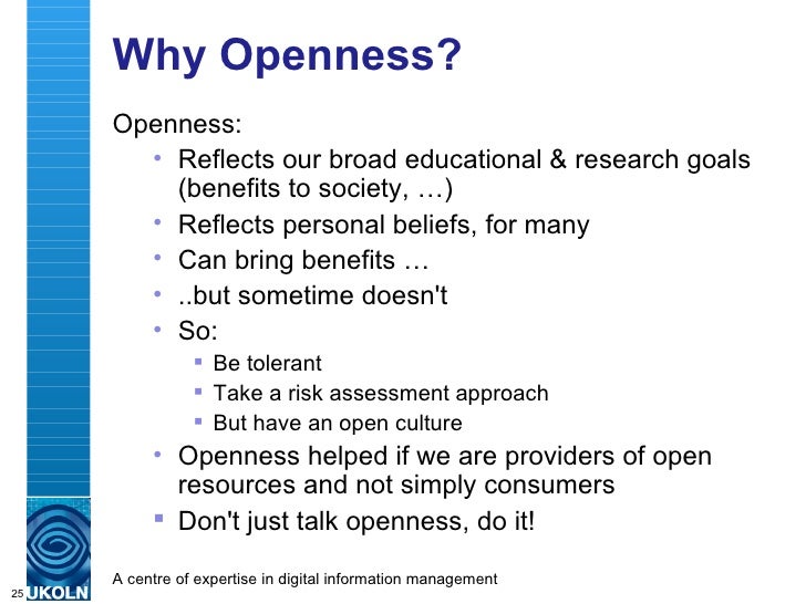 What Does Openness Mean to the Web Manager?