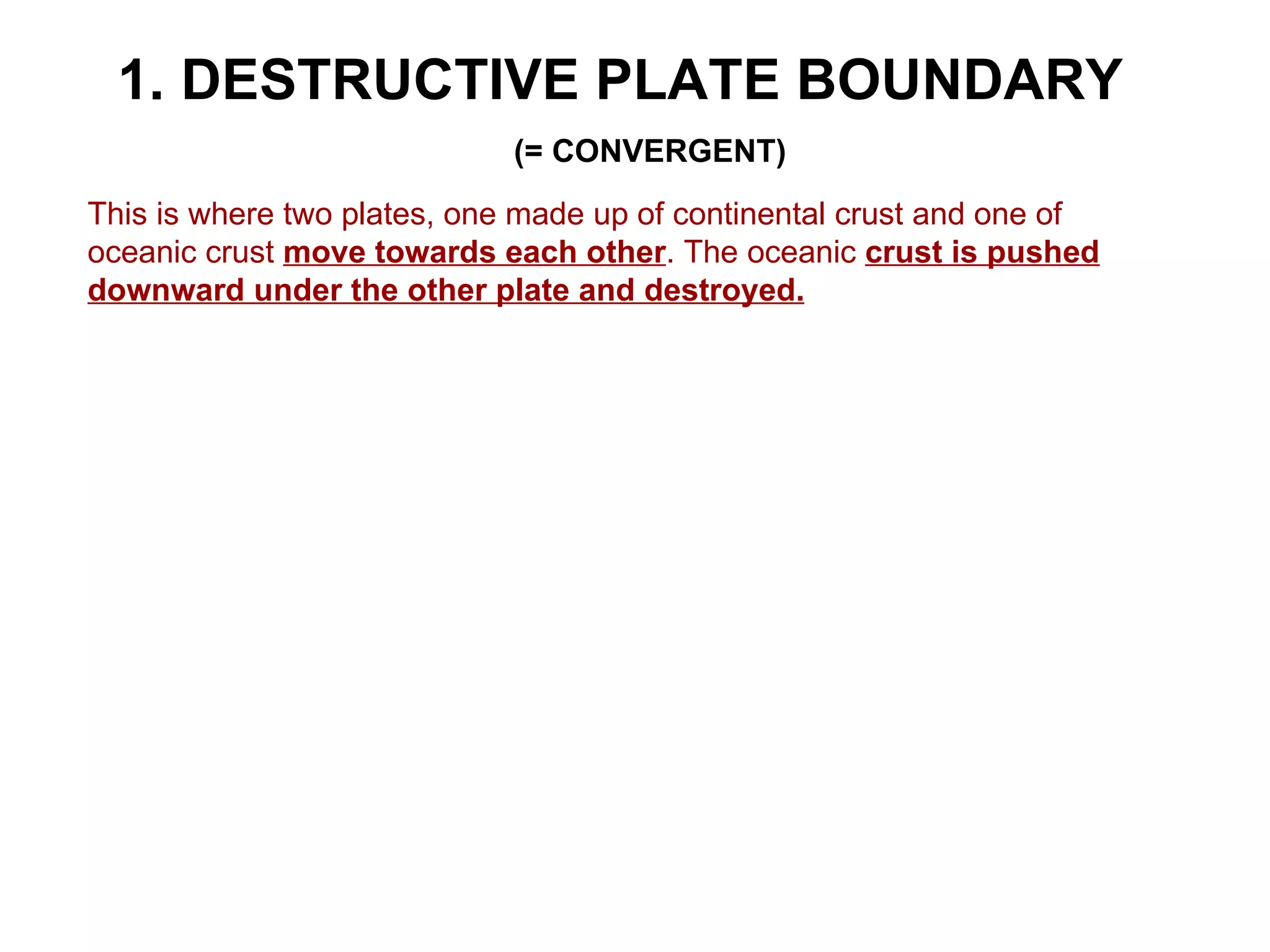 What Happens At A Destructive Plate Boundary Bv | PPT
