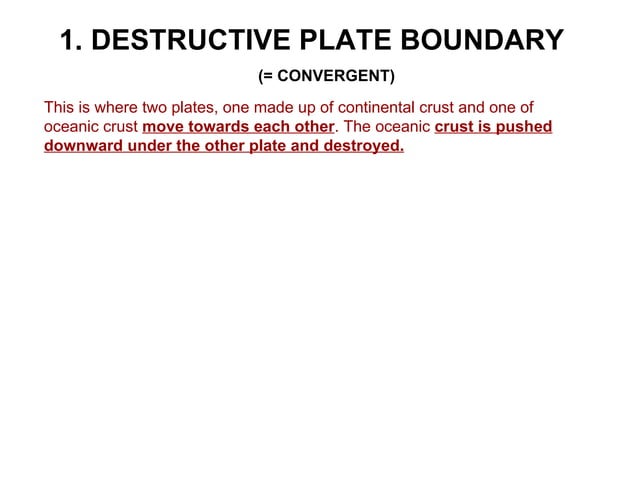 What Happens At A Destructive Plate Boundary Bv | PPT