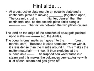 What Happens At A Destructive Plate Boundary Bv | PPT