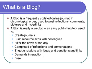 What Is A Blog | PPT
