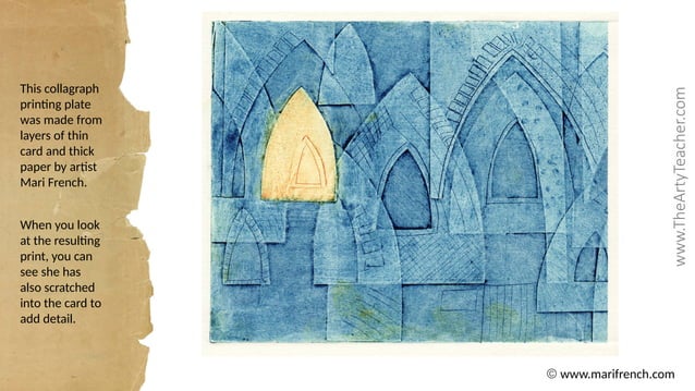 What is a collagraph printing created? 4th grade | PPTX