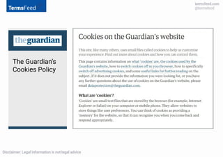 Definition of a Cookies Policy | PDF