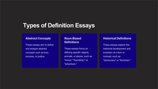 What Is a Definition Essay: Know the Meaning and Its Types | PPT